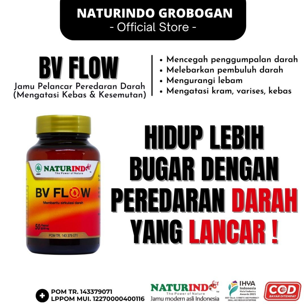 Jual BV Flow Jamu Pelancar Peredaran Darah Obat Herbal Melancarkan ...