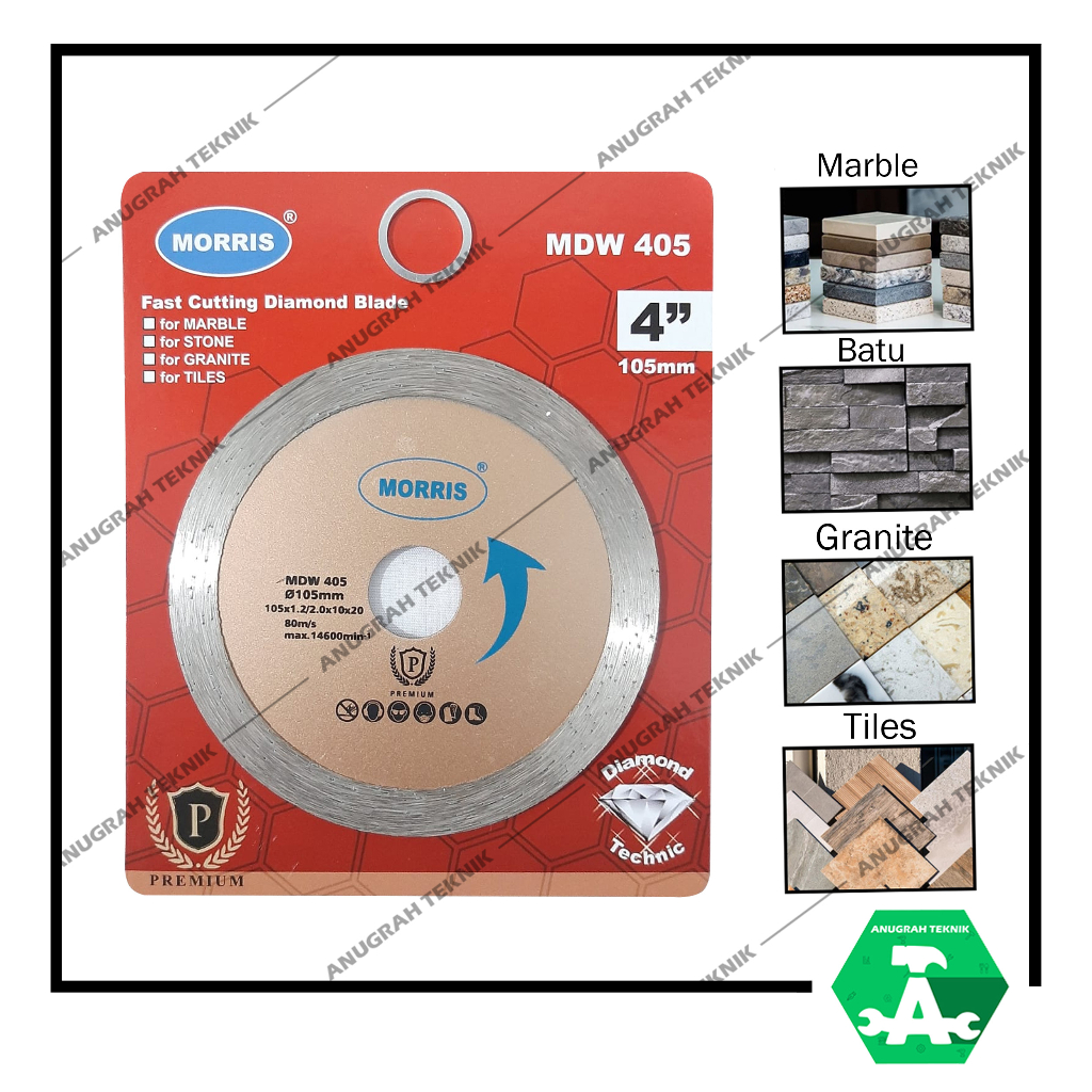 Jual Morris Diamond Wheel Wet / Mata Potong Keramik Granit Marmer Batu ...