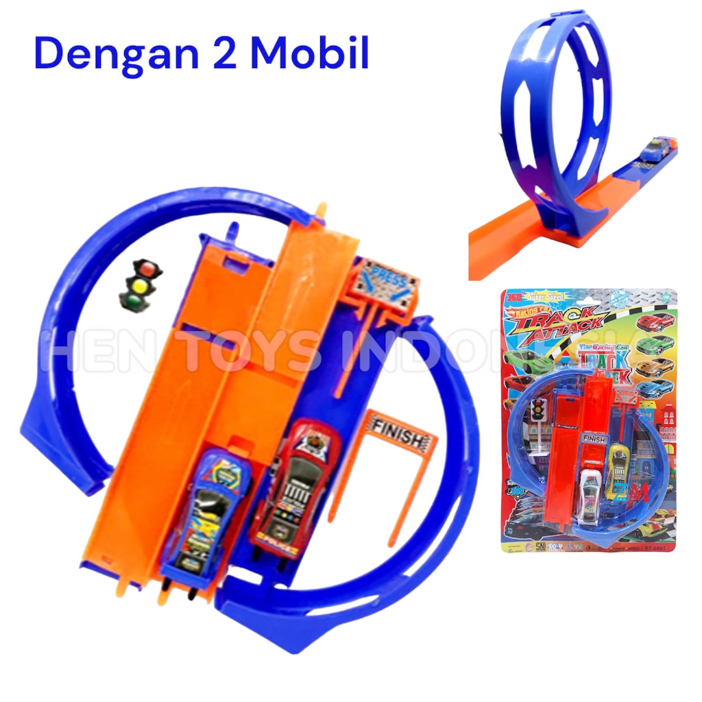 Jual Mainan Mobil Track Attack Racing Car Roda Wheels Balap Set Jalur ...