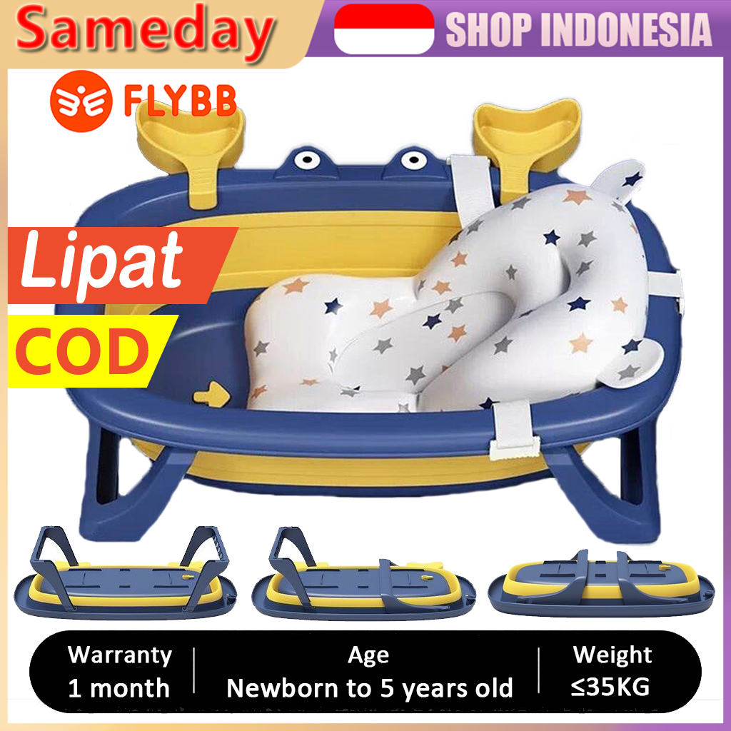 Jual FLYBB Bak Mandi Bayi Lipat Foldable Silicone / Portable Tempat ...