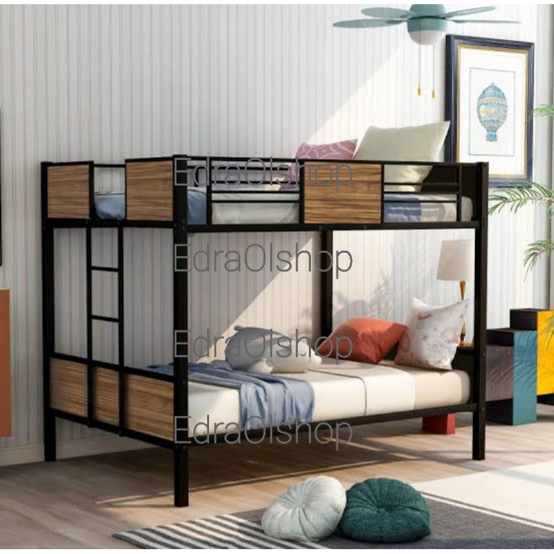 Jual RANJANG BESI SUSUN 2 UPPER BUNKBED TINGKAT DUA KAYU REQUEST UKURAN ...