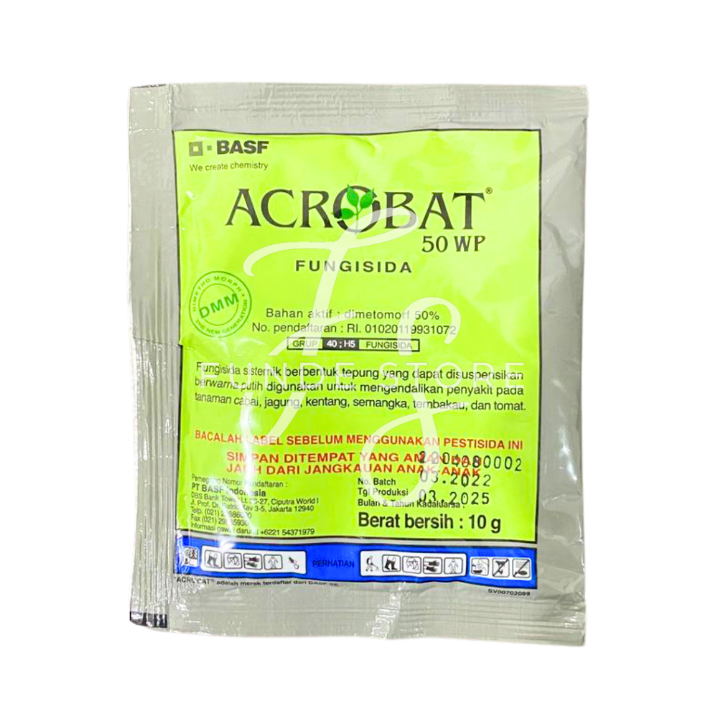 Jual Fungisida ACROBAT 50 WP 10 Gram BASF Pengendali Busuk Daun dan Jamur | Shopee Indonesia