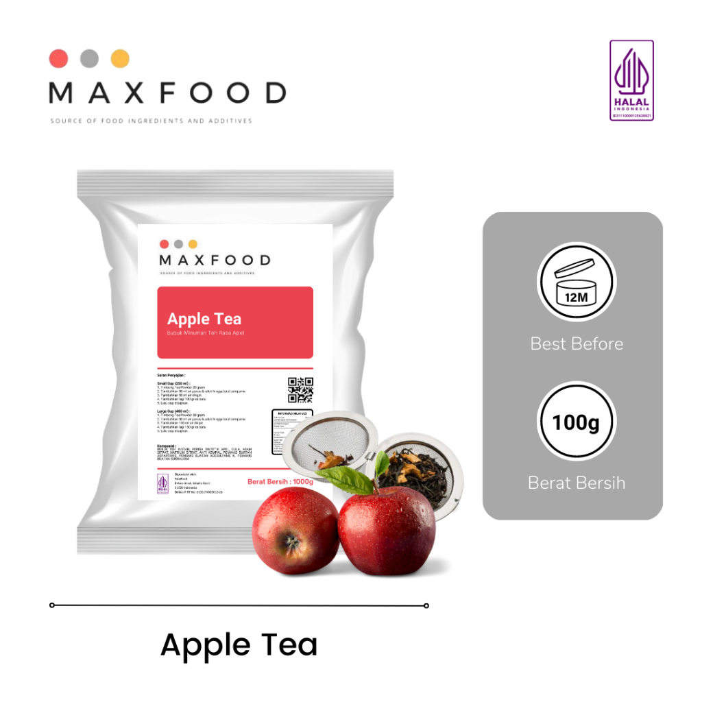 Jual Apple Tea/ Teh Apel/ Bubuk Minuman Apple Tea/ Apple Tea Powder 100 ...