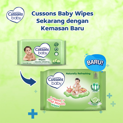 Jual 1 PCS - Tissue BASAH CUSSONS BABY WIPES wet tisu isi 45 lembar 50 ...