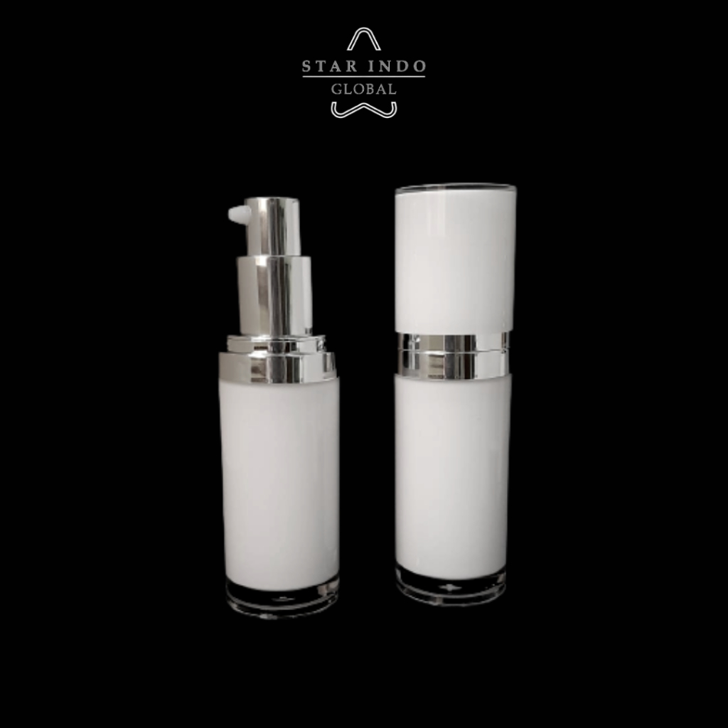 Jual LUXURY SERIES Botol Skincare Botol Pump Putih Solid Silver 15 ml ... Jual LUXURY SERIES Botol Skincare Botol Pump Putih Solid Silver 15 ml ...
