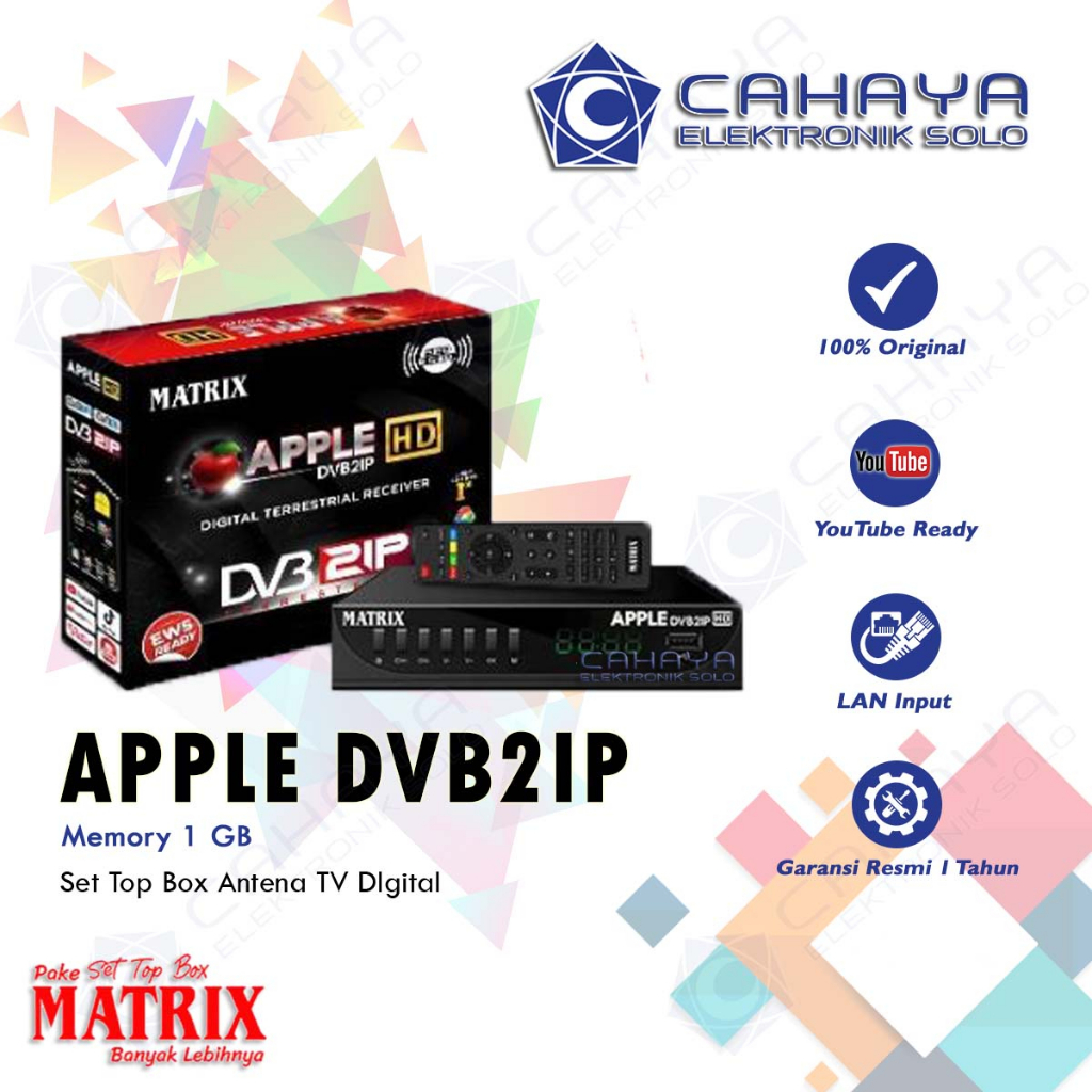 Jual Set Top Box Matrix Apple DVB2IP STB RAM 1 Gb GigaBits 128mb Memory ...
