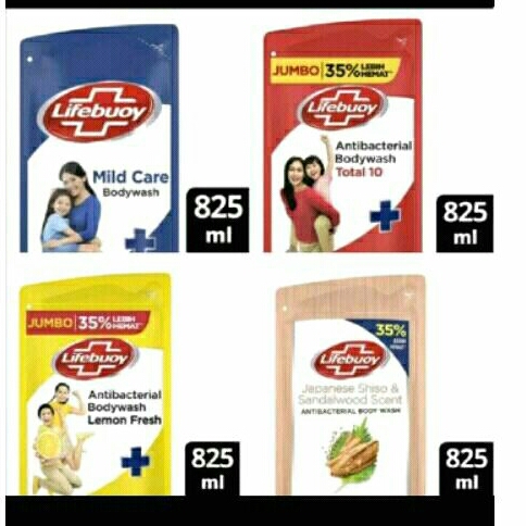 Jual LIFEBUOY BODY WASH sabun mandi sabun cair refill 825ML 825 ML ...