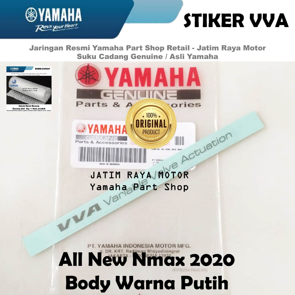 Jual Emblem Logo Stiker VVA Body Warna Putih All New Nmax N Max ABS NON ...