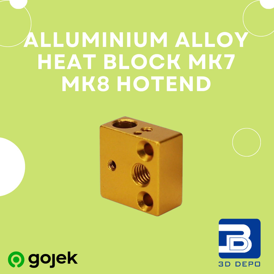 Jual Aluminum Alloy Heat Block for MK7 MK8 Hotend | Shopee Indonesia