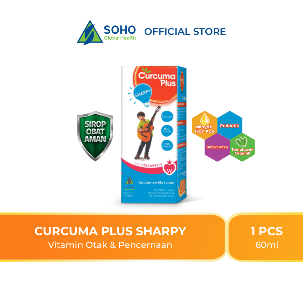 Jual Curcuma Plus Sharpy Suplemen Tumbuh Kembang Anak Rasa Strawberry ...