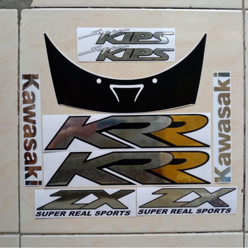 Jual stiker striping krr zx ninja rr old warna silver crom | Shopee ...
