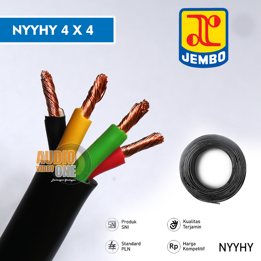 Jual Kabel Jembo 4 x 4 mm NYYHY Kabel Listrik Kabel Speaker Cable Audio Tembaga Murni Per Meter ...