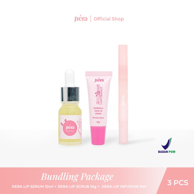 Jual JIERA NATURAL LIP SERUM 10ML | JIERA BAMBOO IN YOUR LIP SCRUB 10GR ...