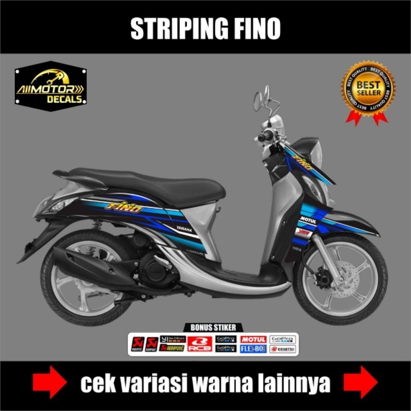 Jual Striping Yamaha Fino 110 Fi / Decal Motor Mio Fino Fi Stiker Variasi Grafis | Shopee Indonesia