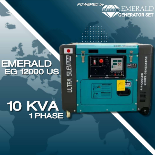 Jual Genset 10 KVA Emrald EG12000US Silent DIesel - murah | Shopee ...