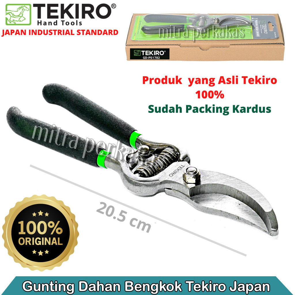 Jual Gunting Dahan Bengkok Asli Tekiro Japan / Pruning Shear Curved 8 ...
