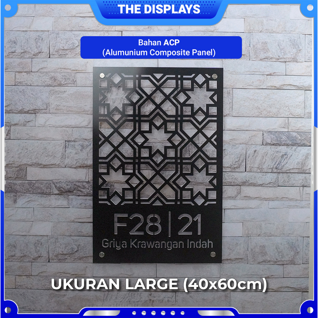 Jual NOMOR RUMAH KRAWANGAN ACP (ALUMINIUM COMPOSITE PANEL) CUSTOM LARGE ...