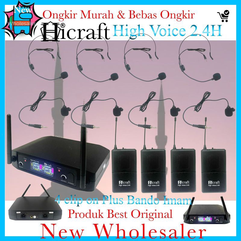 Jual Mic Clip On Bando headset 4 channel Hicraft 2.4H original ...