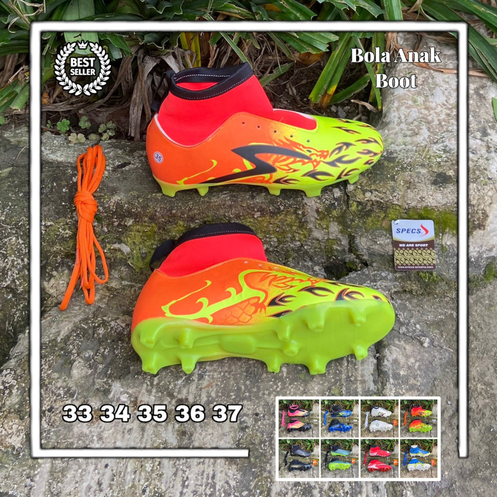 Jual Sepatu Bola BOOT Anak Anak Specs Dragon Oren Stabilo | Shopee ...