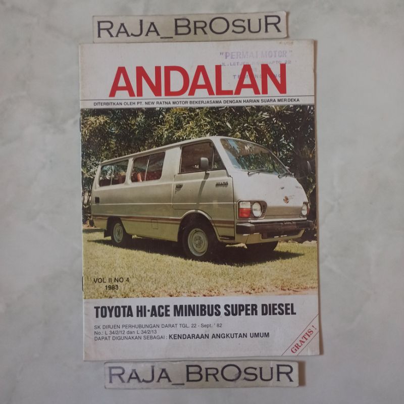 Jual Majalah/Buku Andalan Toyota Vol II no 4 1983 edisi poster brosur ...