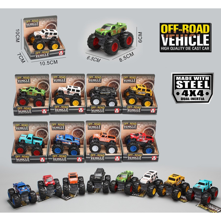 Jual Mainan Mobil Diecast Monster Truck Mobil Off Road Bahan Logam ...