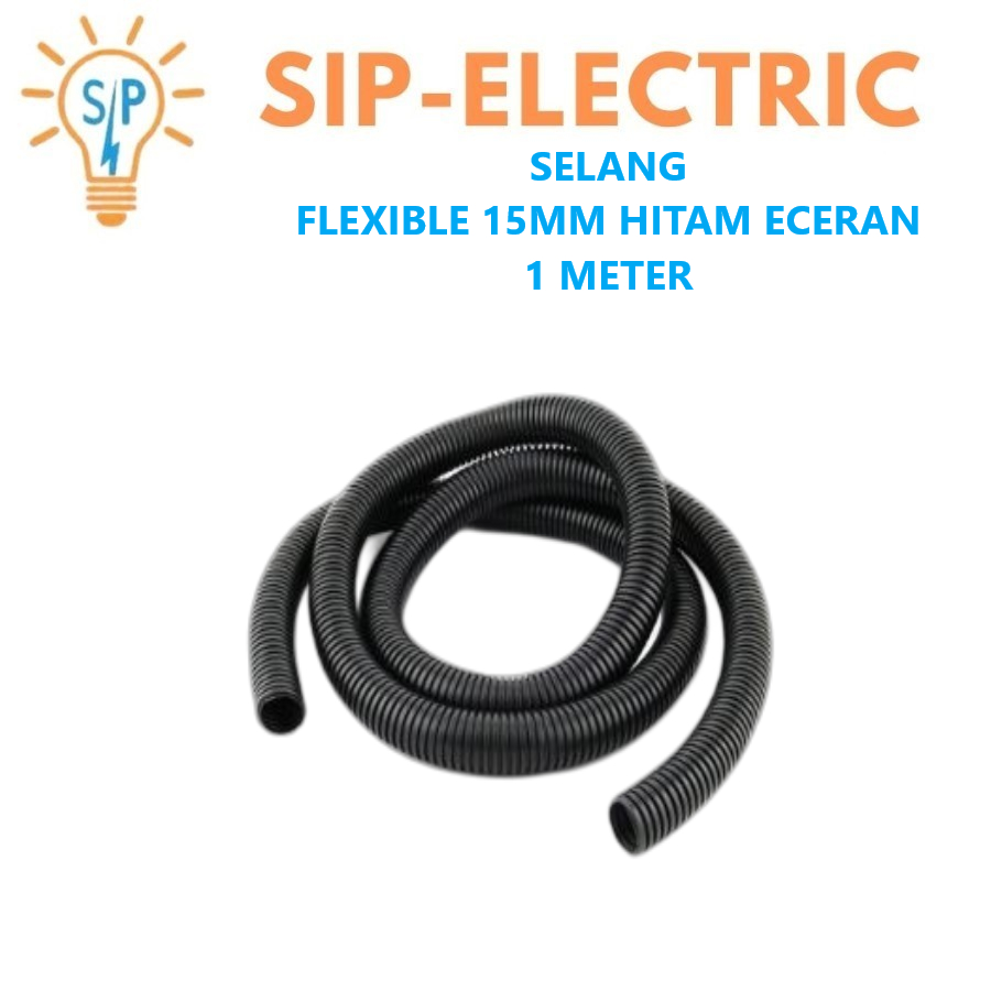 Jual SELANG SPIRAL FLEXIBLE HITAM ( ID / OD 15MM ) / BUNGKUS KABEL ...