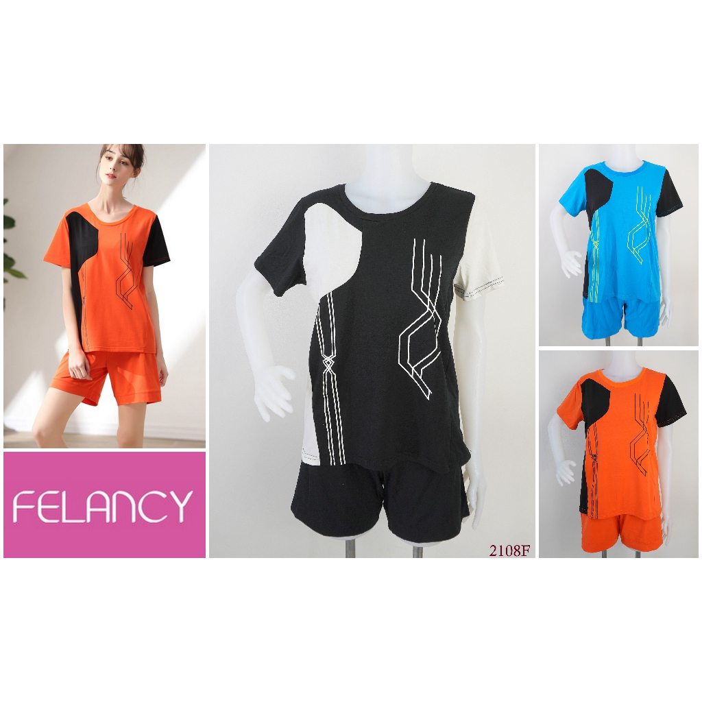 Jual Setelan Baju Tidur Wanita FELANCY Size M L Bahan Katun Kaos ...