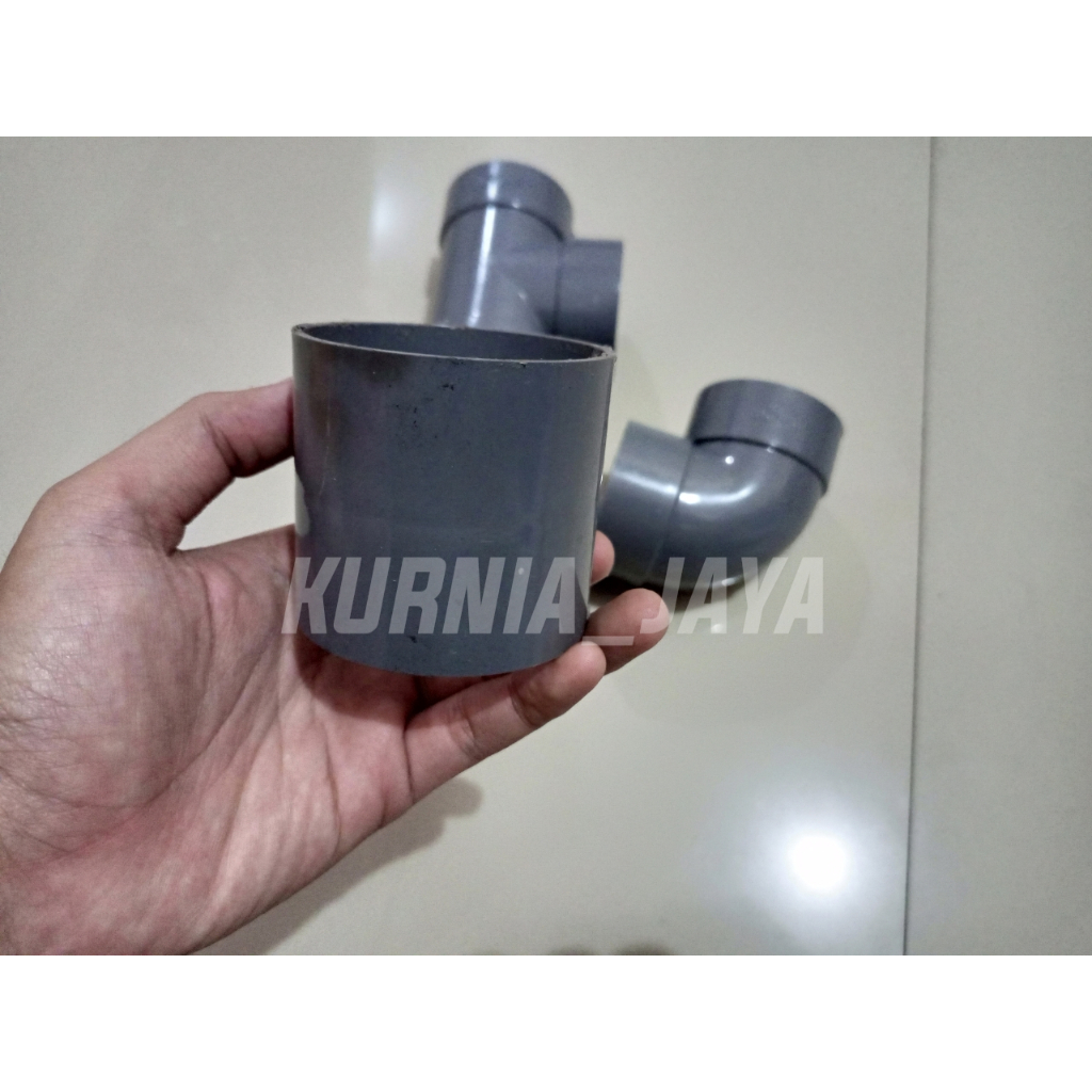 Jual SAMBUNGAN PIPA PVC UKURAN 2 INCH ( TEE, KNEE, SOCKET dan DOP ) | Shopee Indonesia