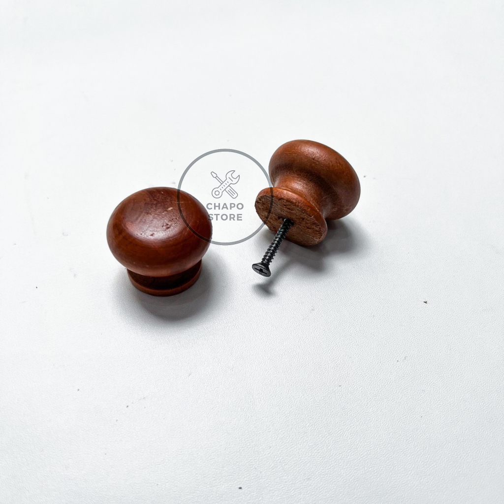 Jual knob knop kayu tarikan laci lemari pintu handle gagang tarikan ...