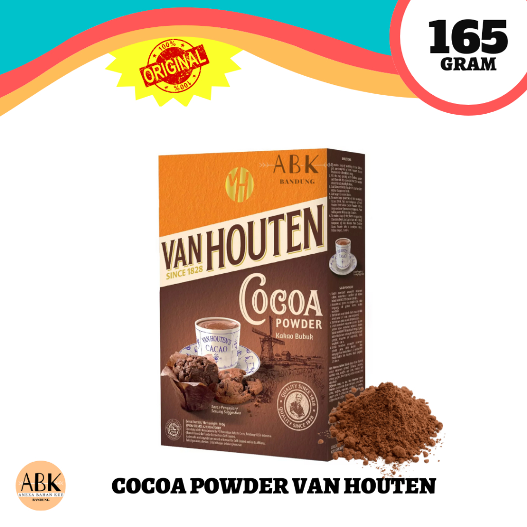 Jual COKLAT BUBUK VAN HOUTEN COCOA POWDER 165GR / GRAM - COKELAT BUBUK ...