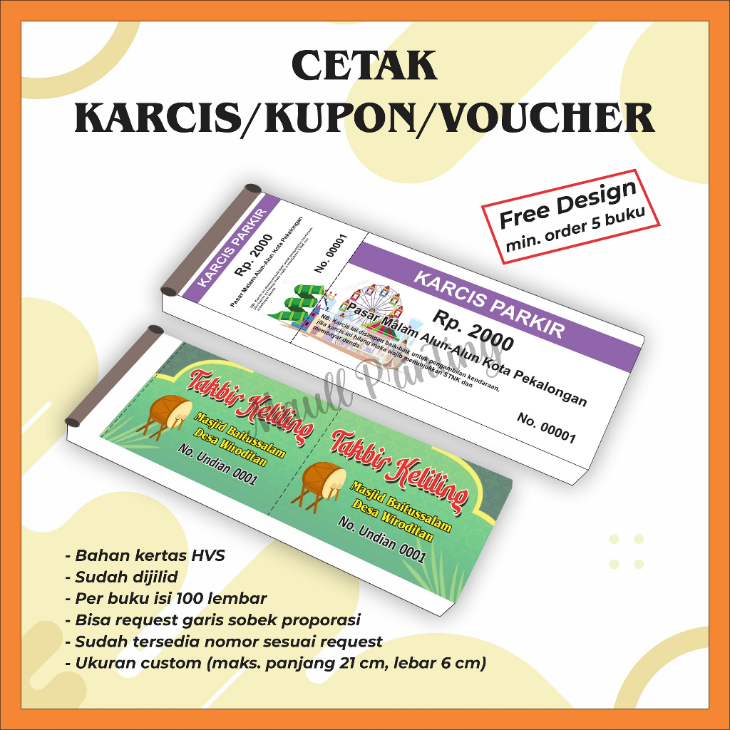 Jual CETAK KUPON UNDIAN / KARCIS PARKIR / KUPON DOORPRIZE | Shopee ...