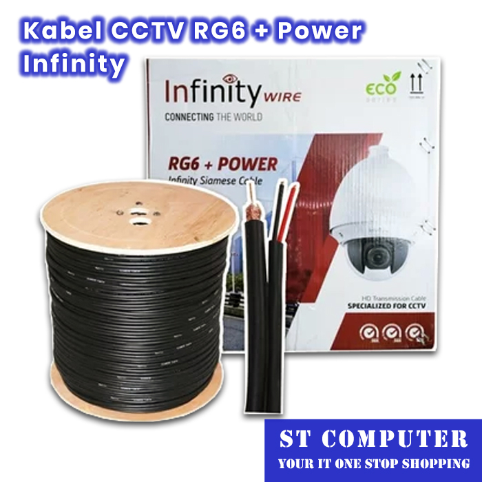Jual Kabel CCTV RG6 + Power Infinity | Shopee Indonesia
