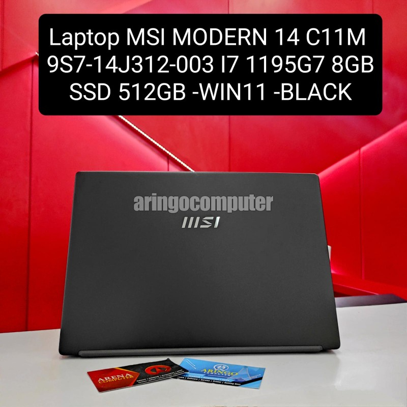Jual Laptop MSI MODERN 14 C11M 9S7-14J312-003 I7 1195G7 8GB -SSD 512GB -WIN11 -BLACK | Shopee ...