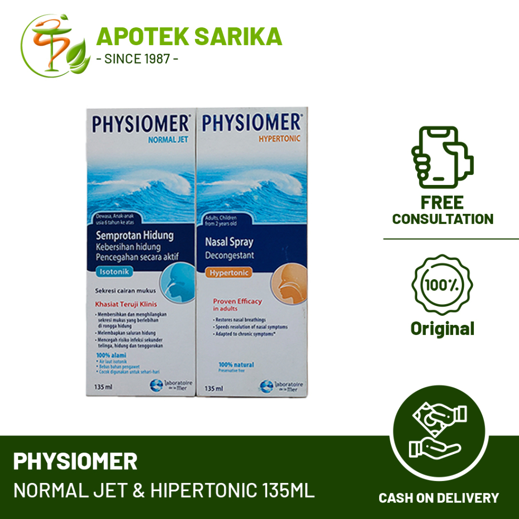 Jual Physiomer Hypertonic Spray dan Normal Jet Spray 135 ML ( Semprot ...