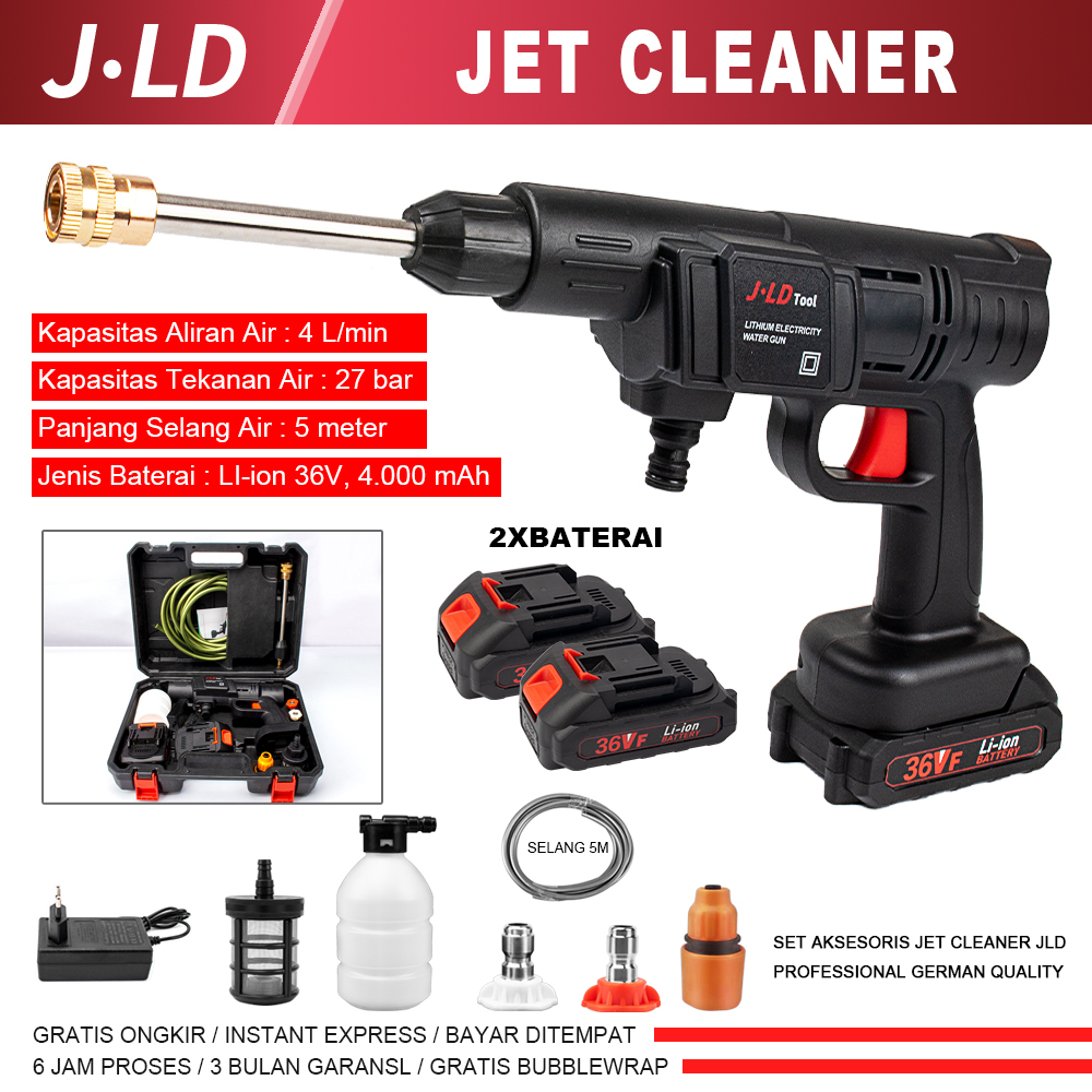 Jual JLD Alat Cuci Motor Cuci Mobil JET CLEANER baterai 36V STEAM ...