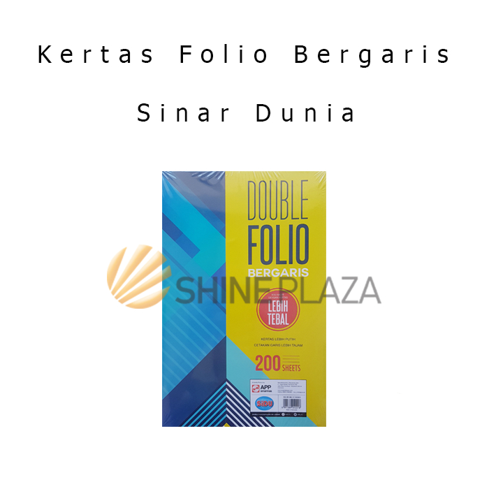 Jual Kertas Double Folio Bergaris SIDU - Kertas Sinar Dunia Garis F4 ...