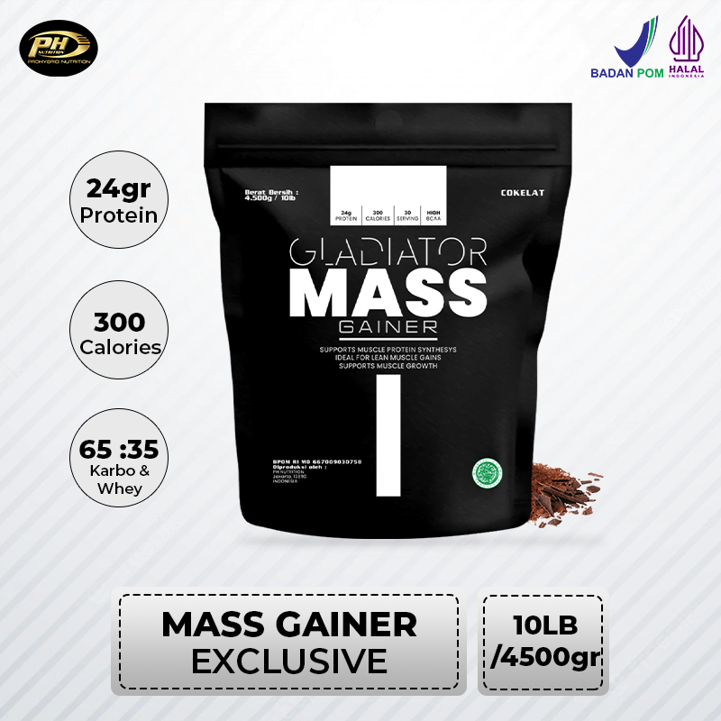 Jual Gladiator Mass 10LB/4.500g/60xServing Susu Tinggi Protein Tinggi ...