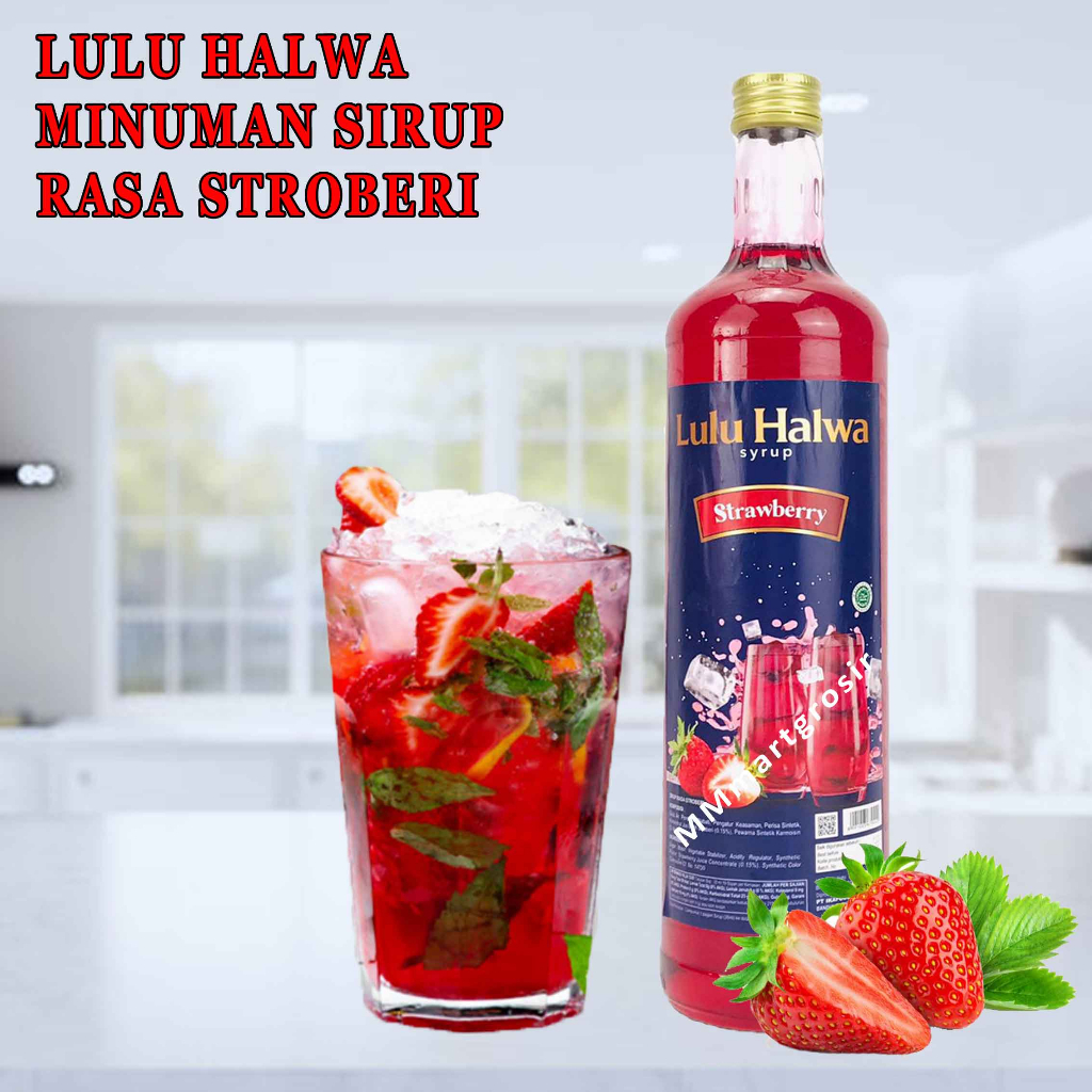 Jual Lulu Halwa/ Minuman Sirup/ Sirup Rasa Strawberry/ 650ml | Shopee ...