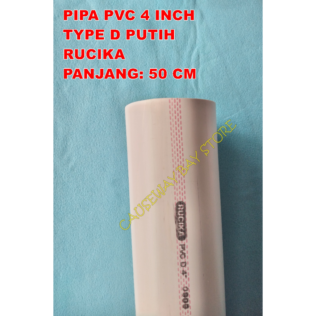 Jual PIPA PVC 4 INCH TYPE D PANJANG 50CM PUTIH RUCIKA | Shopee Indonesia