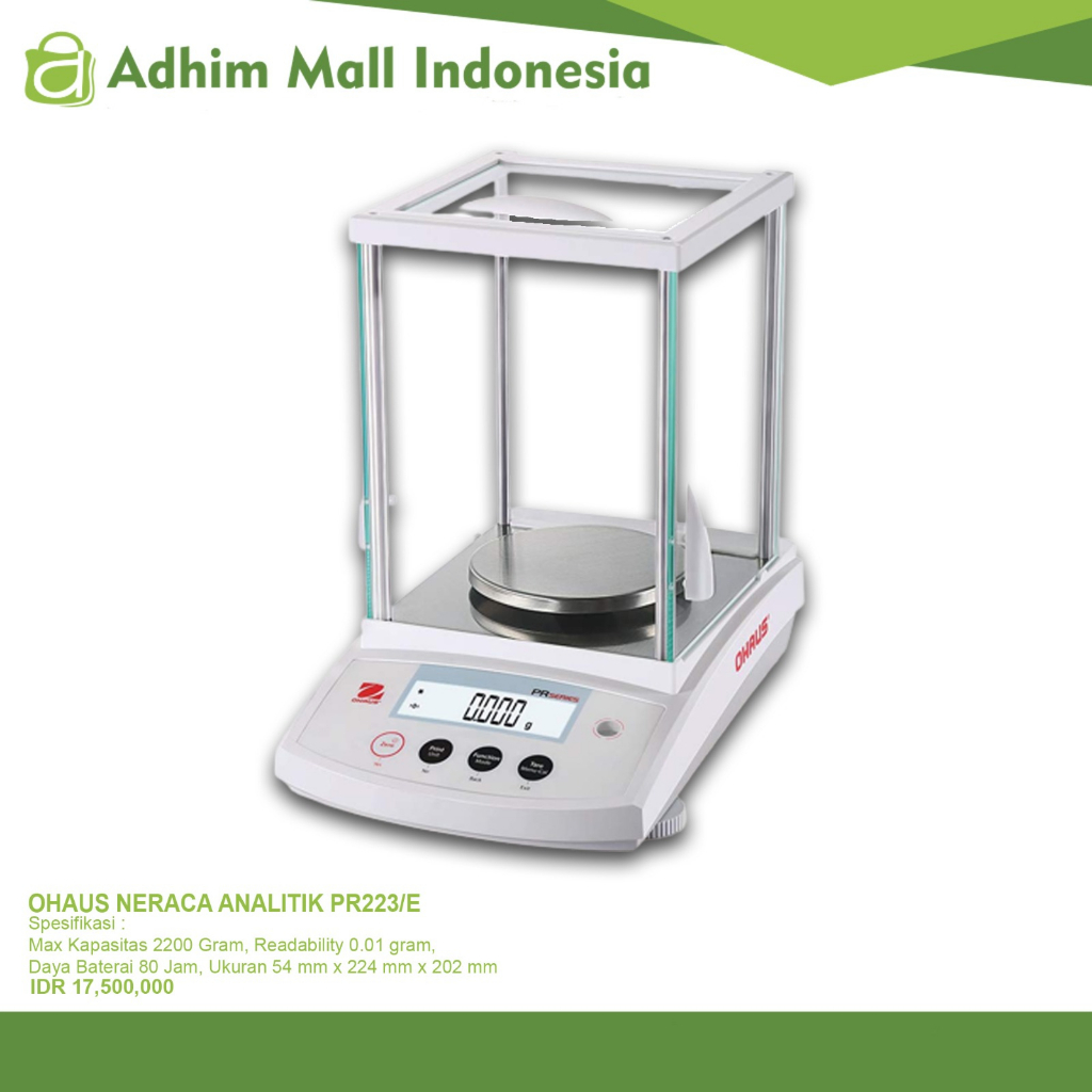 Jual Ohaus Neraca Analitik PR223/E Timbangan Analitik 0,001 Gram ...