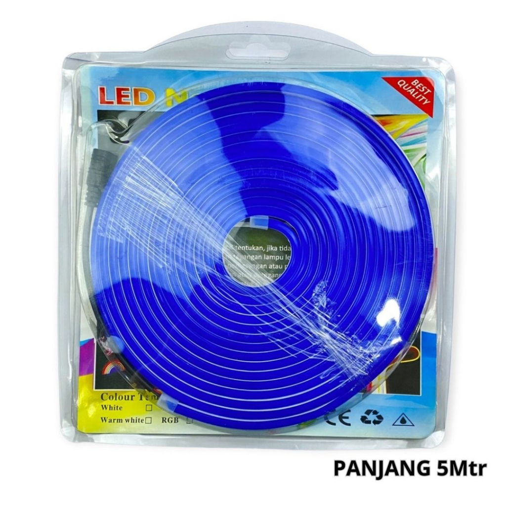 Jual HC Lampu Neon Flex LED Strip Selang Panjang 5M DC 12V Waterproof DIY Plafon Ceiling Indoor ...