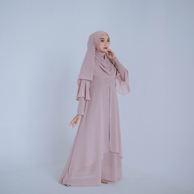 Jual Dwslable By Dwi MQ - Syaula Dress One Set Pashmina Baju Syar'i ...
