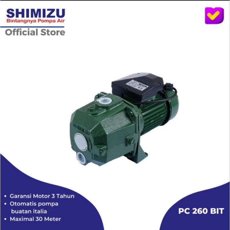 Jual Pompa Air Listrik Otomatis Sumur Dalam/ SHIMIZU WATER PUMP PC-260 BIT | Shopee Indonesia
