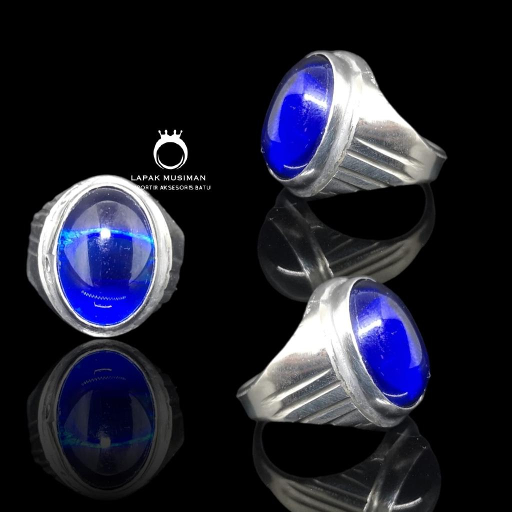 Jual Cincin Pria Batu King Blue Saphire Origin Sukabumi | Shopee Indonesia