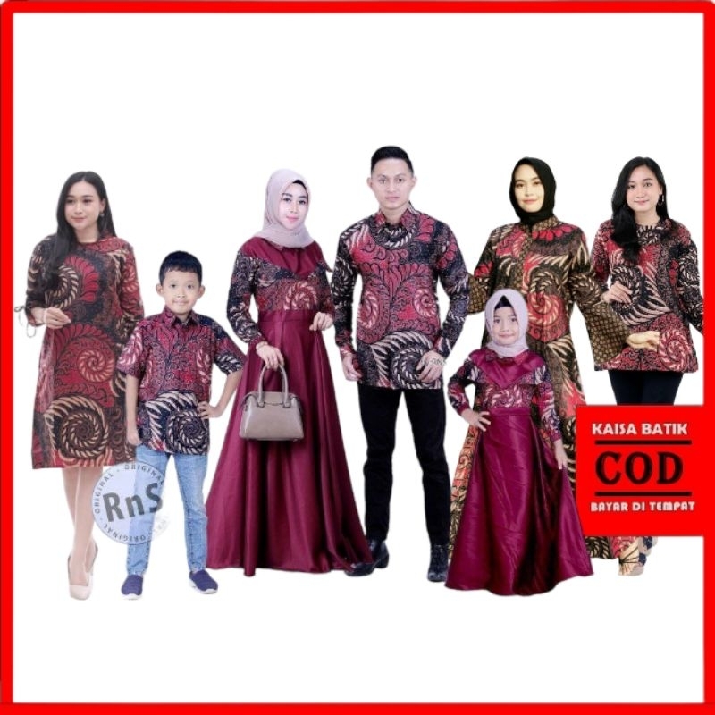 Jual Baju Batik Couple Keluarga Seragam– Outfit Lebaran 2025 Elegan ...