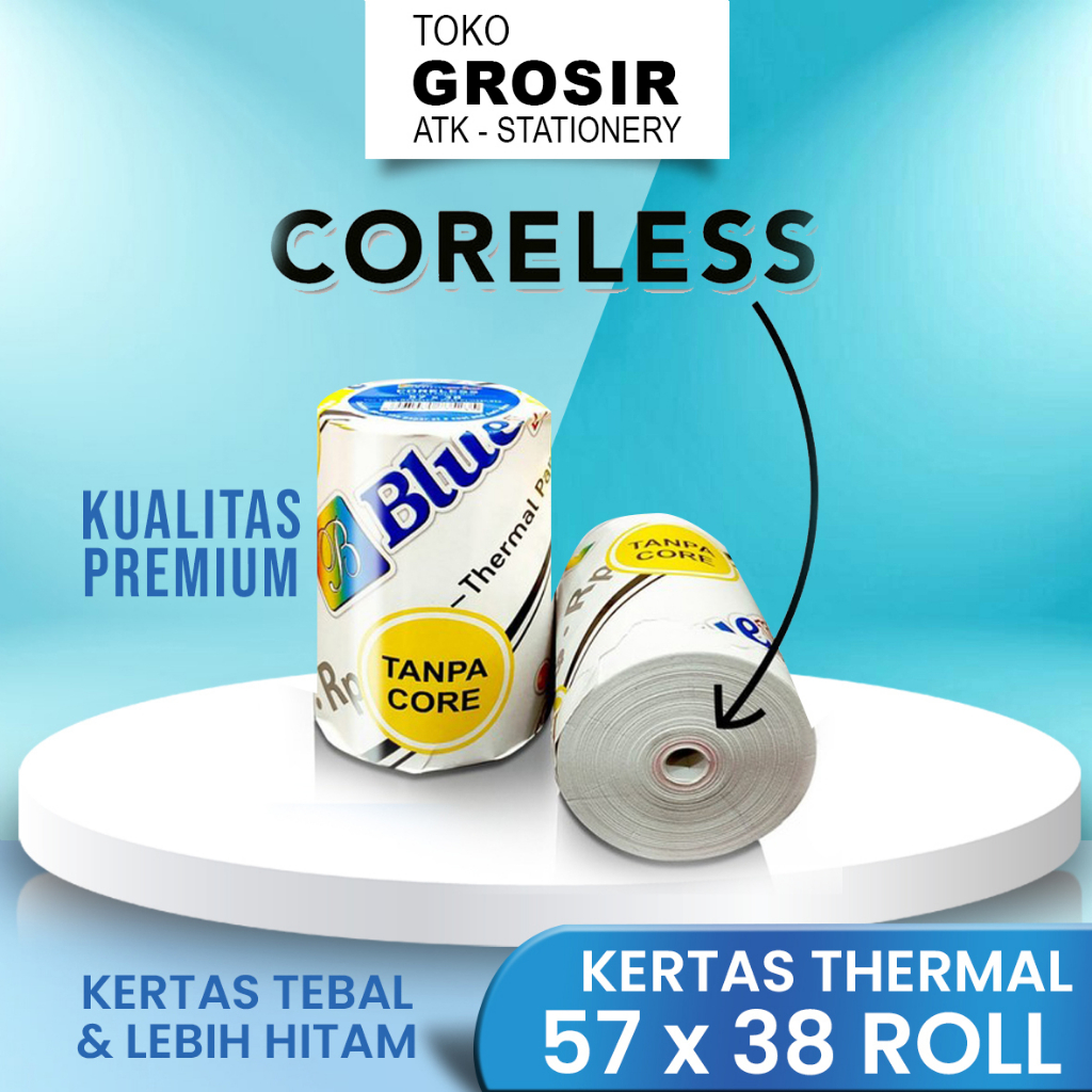 Jual 57x38 R (PREMIUM) Kertas Thermal Struk Kasir PPOB edc BLUEPRINT 57 ...