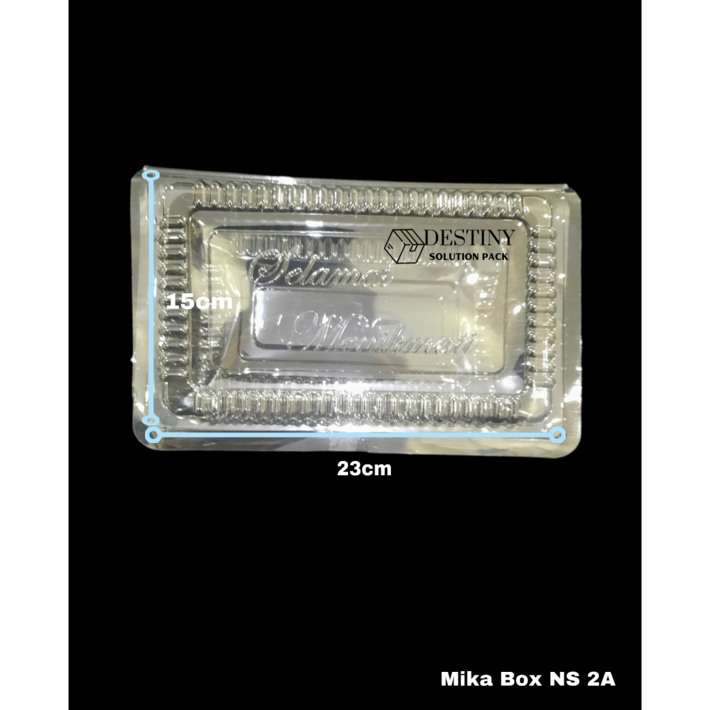 Jual Plastik Mika Box Kue / Makanan / Snack NS 2A (25pcs) | Shopee ...