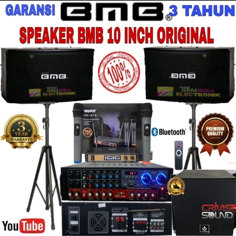 Jual Paket Karaoke Speaker BMB 10 inch Garansi Resmi 3 Tahun ampli ...
