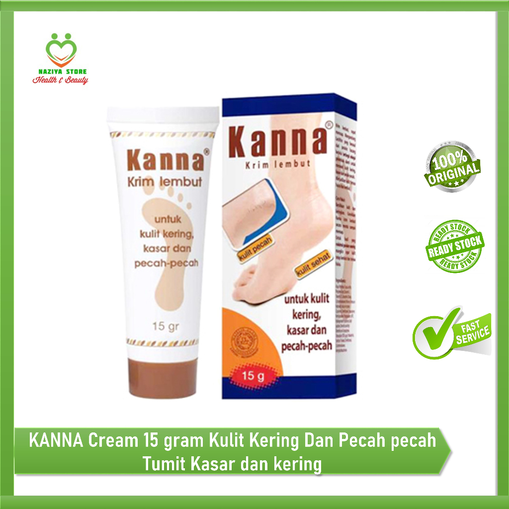 Jual KANNA CREAM 15 gram Kulit Kering Dan Pecah pecah Tumit Kasar dan ...