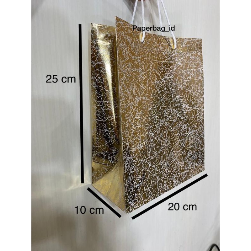 Jual Paperbag Glossy Gold R6 ( 20x25 ) | Shopee Indonesia